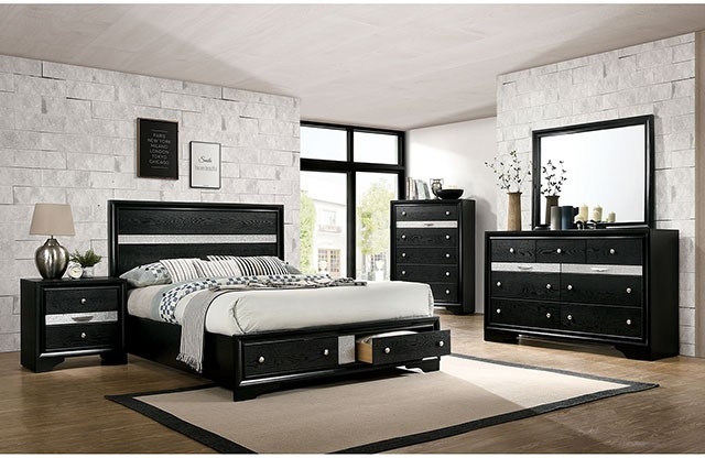 Chrissy Black 4 Pc. Queen Bedroom Set