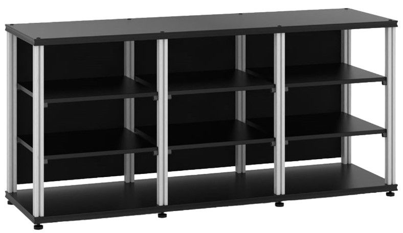 Salamander Designs® Synergy System Black Oak 6-Shelves Triple AV ...