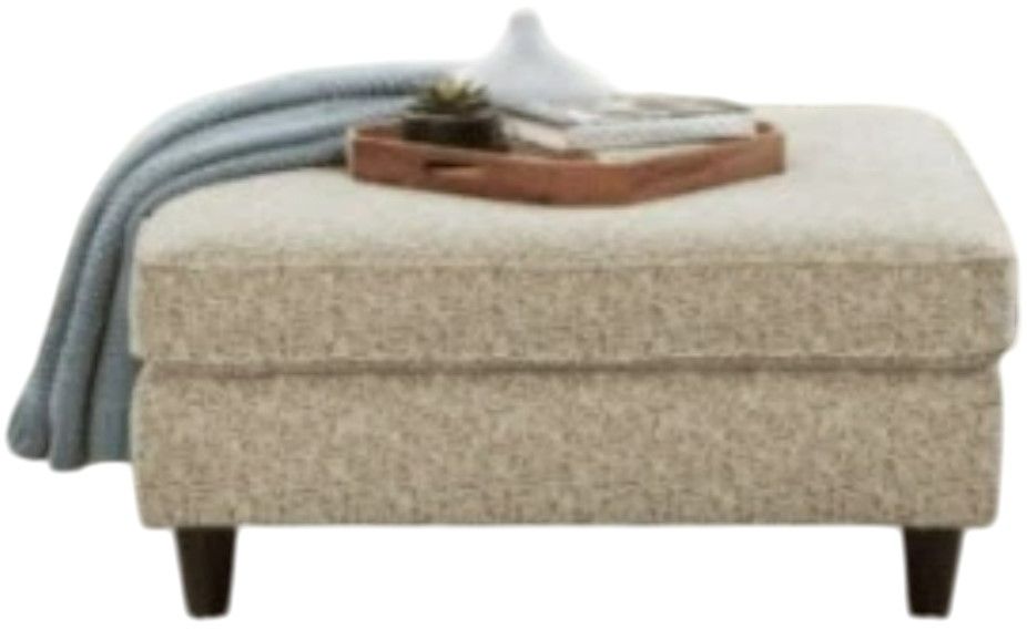 Fusion Furniture Treaty Linen Swirl Squash Brown Cocktail Ottoman ...
