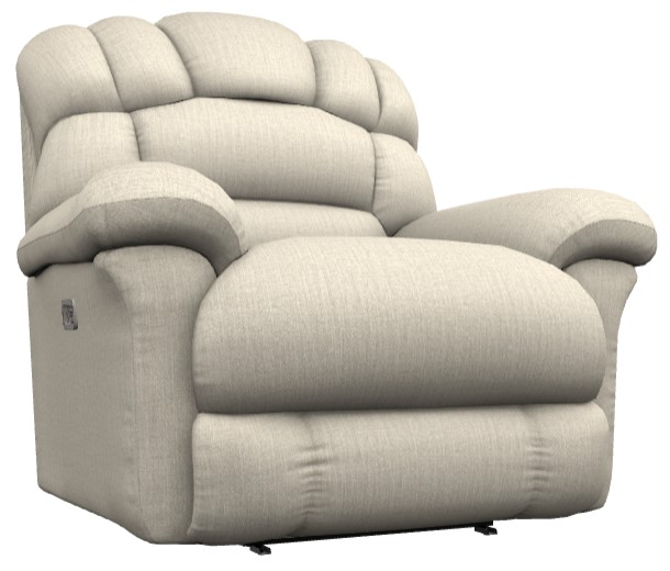 La Z Boy Randell Cream Power Wall Recliner with Headrest and Lumbar Inspired Interiors
