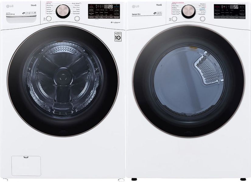 LG White Front Load Washer & Electric Dryer Laundry Pair | Famous Tate ...