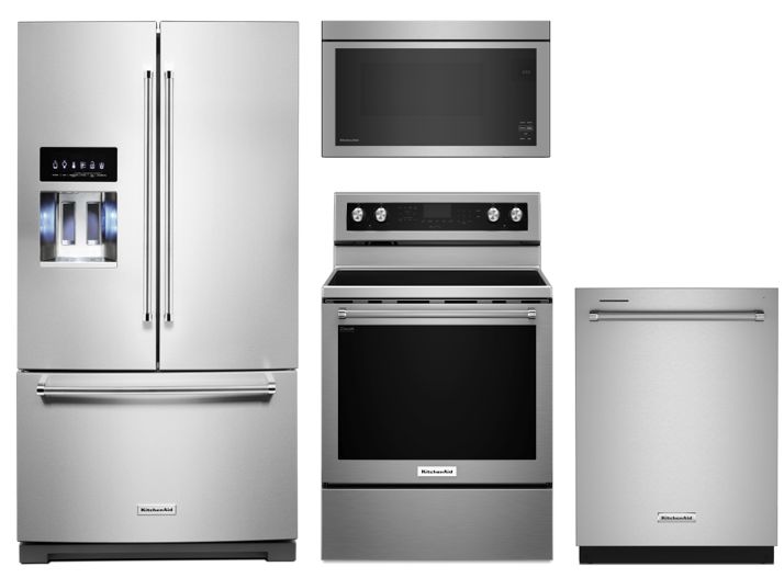KitchenAid 4 Piece Stainless Steel Kitchen Package | Karvonen’s