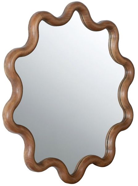 A & B Home Dark Brown Unique Wall Mirror | Miskelly Furniture