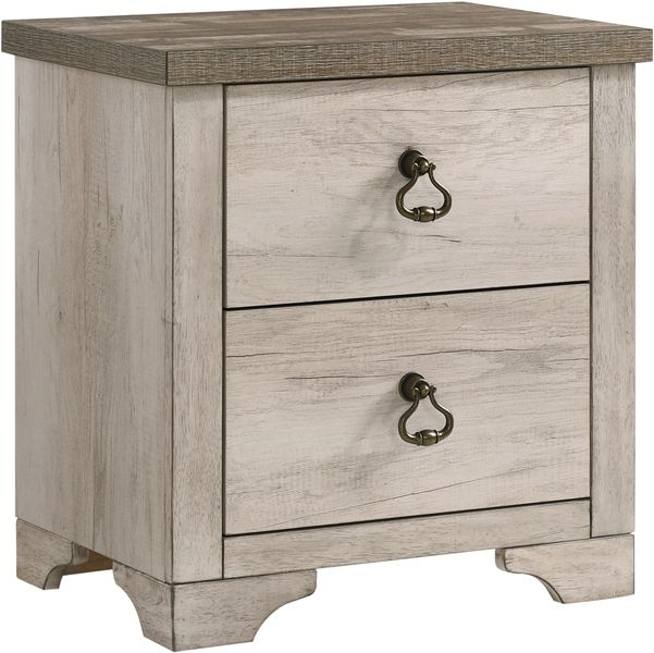 Crown Mark Patterson Beige Nightstand | Furniture Time