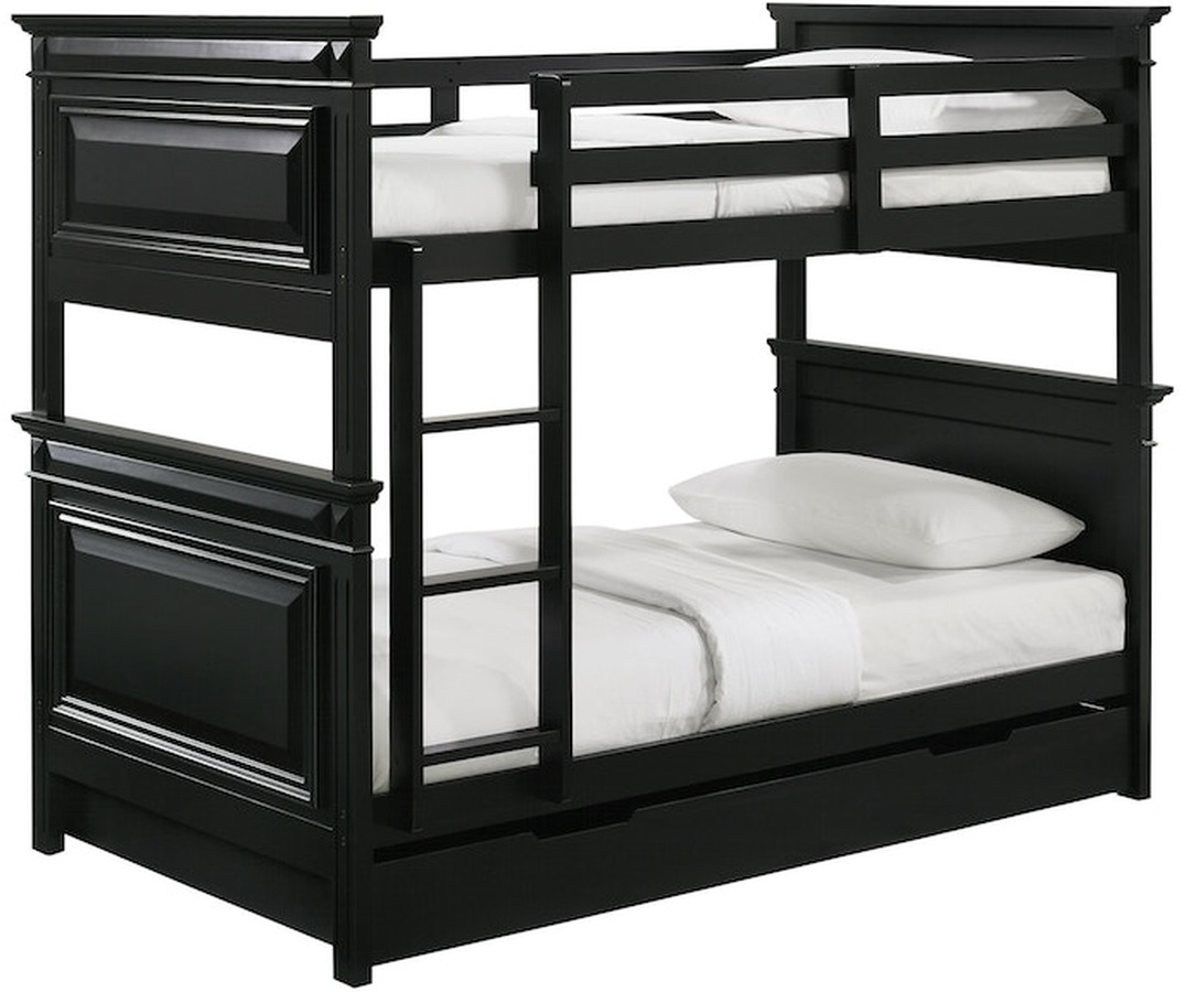 Elements International Calloway Black Bunk Bed Trundle Bob Mills Furniture