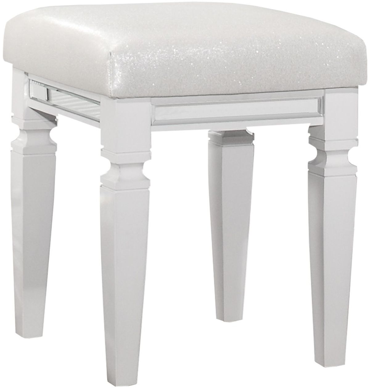 White and silver vanity stool store