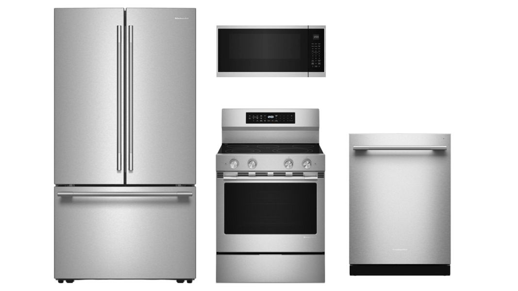 KitchenAid® 4 Piece Stainless Steel Kitchen Package | Spencer's TV ...