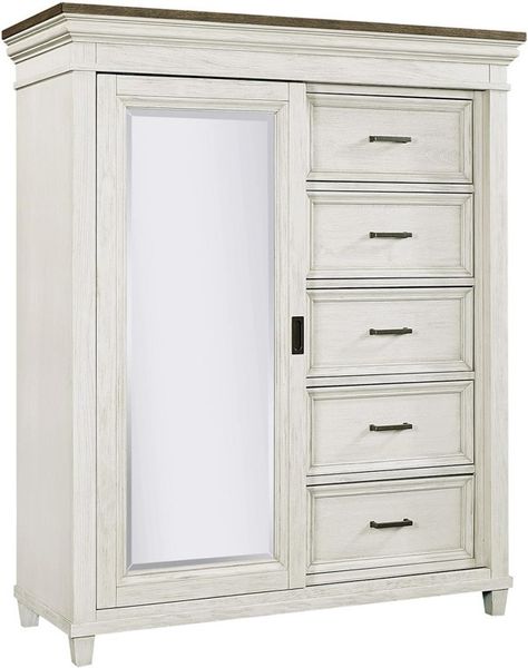 aspenhome® Caraway Aged Ivory Sliding Door Chest | Darvin Furniture ...