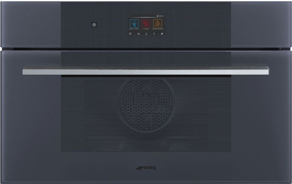 Smeg 30" Neptune Gray Oven/Micro Combo Electric Wall Oven | BlvdHome