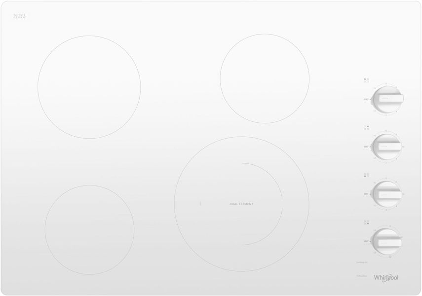 Whirlpool® 30" White Electric Cooktop | Spencer's TV & Appliance ...