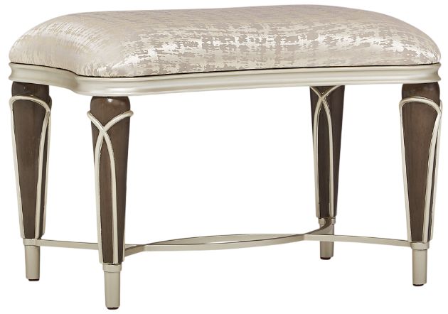 Michael Amini® Villa Cherie Beige/Hazelnut Ottoman | Lacks Furniture ...