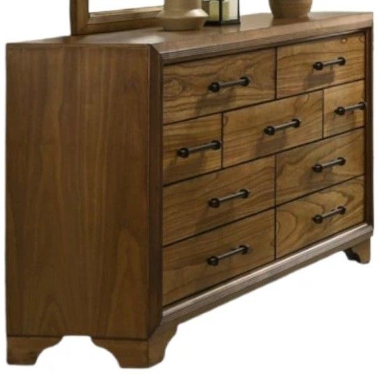 Elements International Harmony Walnut Dresser | Bob Mills Furniture