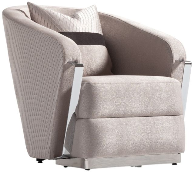 Michael Amini® Carmela Silver/Zinc Chair | Lacks Furniture ...