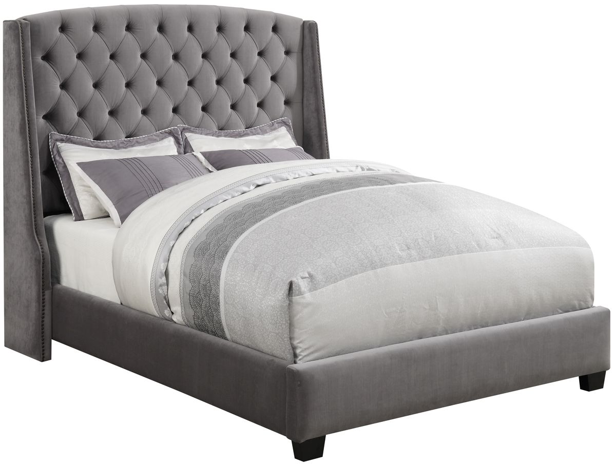 Coaster Pissarro Grey California King Upholstered Bed United Furniture Stockton CA