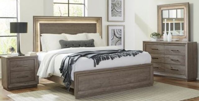 Liberty Furniture Horizons 4-Piece Greystone Queen Bedroom Set ...