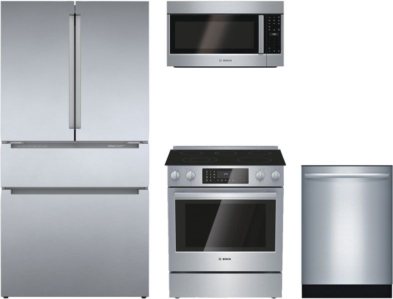 Bosch 4 Piece Stainless Steel Kitchen Package | Marsillio's Appliance ...