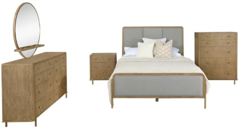 Coaster® Arini 5-Piece Gray/Sand Wash Bedroom Set | The Cleveland ...