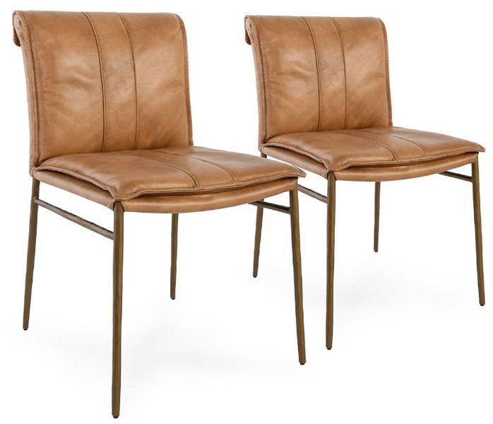 Classic Home Mayer 2-Piece Adobe Tan Dining Chair Set | Lacks Furniture ...