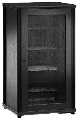 Salamander Designs® Synergy System Black Oak 1-Door and 4-Shelves AV ...