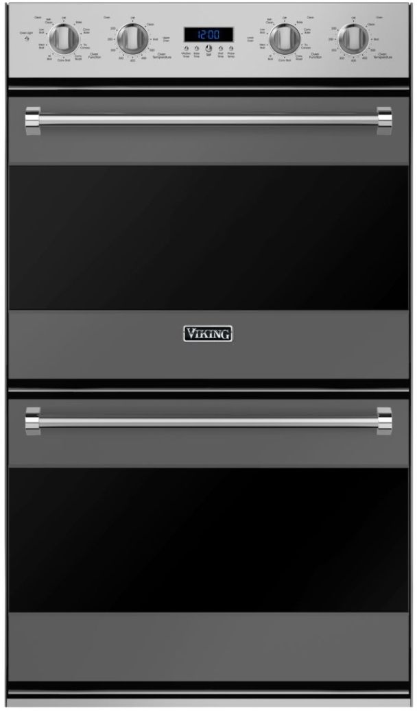 Viking® 3 Series 30" Damascus Grey Double Electric Wall Oven | Fleck's ...