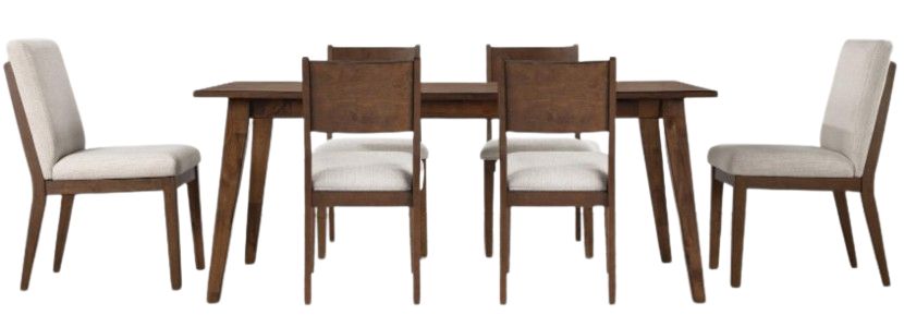 Steve Silver Co. Canton 7-Piece Mocha/Oatmeal Dining Table Set ...