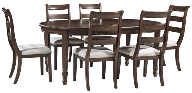 Signature Design by Ashley® Adinton 7-Piece Reddish Brown Oval Dining ...
