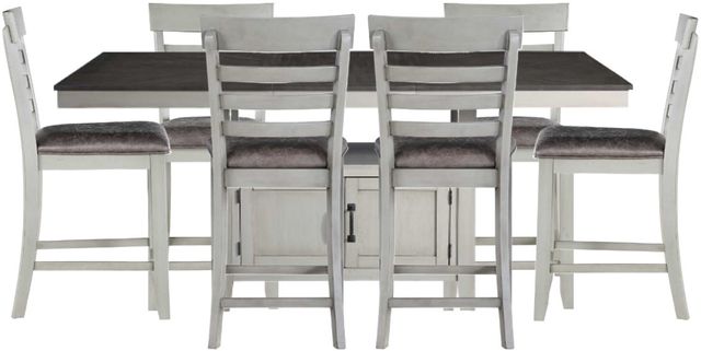 Steve Silver Co. Hyland 7-Piece Charcoal/Stone Gray Counter Height ...