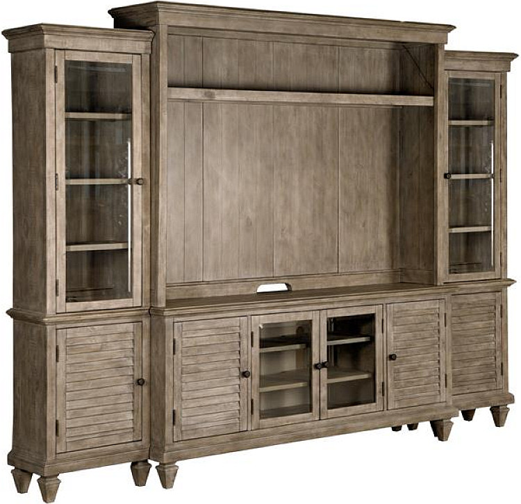 Magnussen Home Lancaster Dovetail Grey Entertainment Wall Comfort Center Furniture