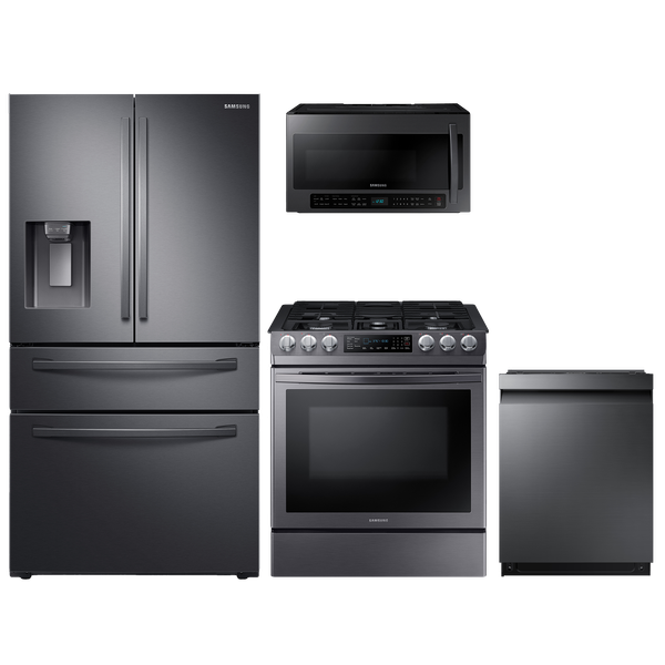 Samsung 4 Piece Kitchen Package-Black Stainless Steel | Bemis Appliance ...