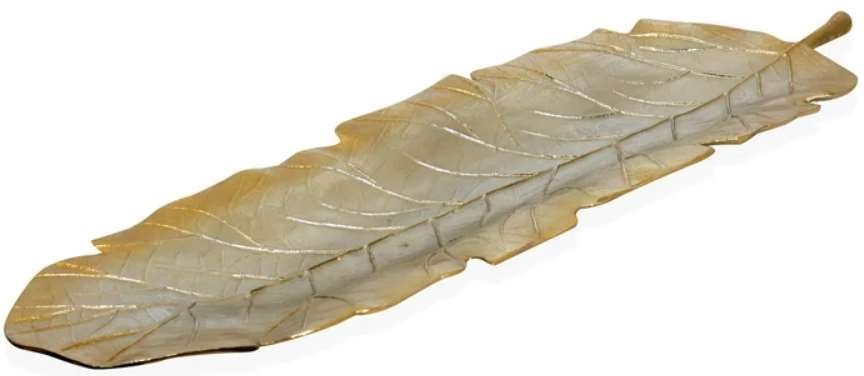 Stylecraft Champagne Large Table Top Leaf Dish Home Decor | Fischer ...