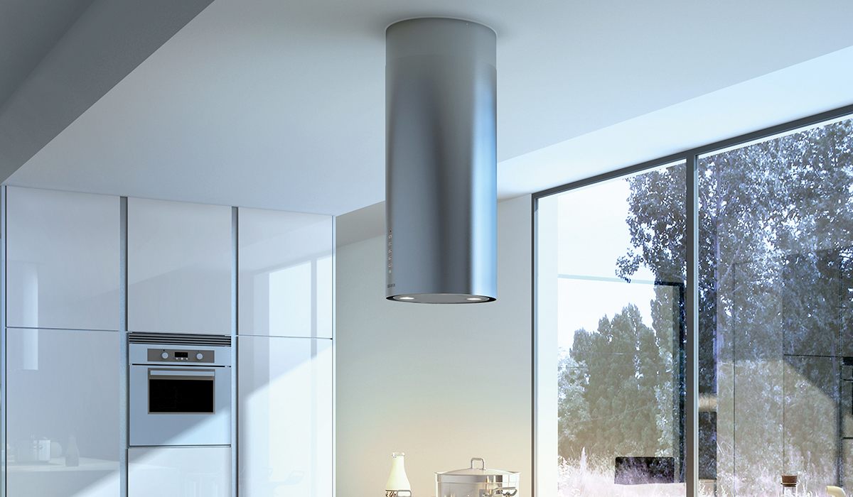 Faber Cylindra Isola 15 Stainless Steel Island Range Hood