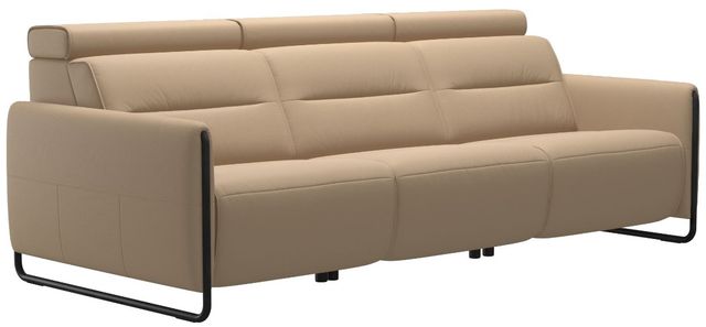 Stressless® by Ekornes® Emily Beige Manual Reclining Sofa with Steel ...