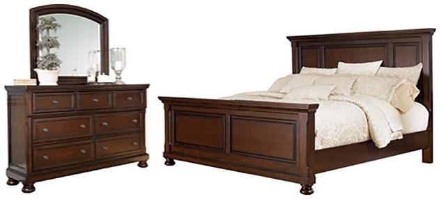 Millennium® by Ashley Porter 3-Piece Rustic Brown King Panel Bed Set ...