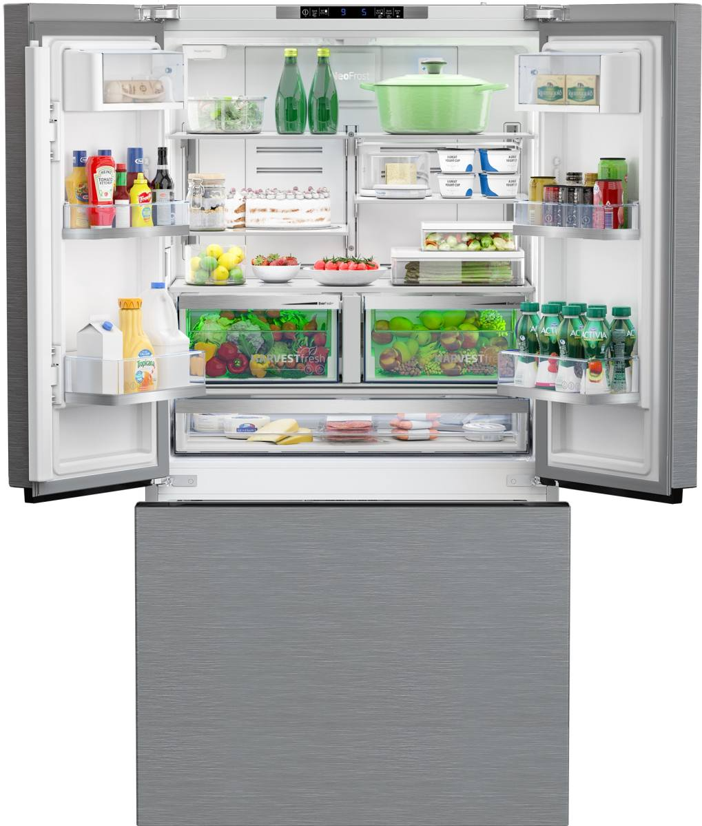 Beko 36 in. 20.5 Cu. Ft. Fingerprint Free Stainless Steel Counter Depth French Door Refrigerator