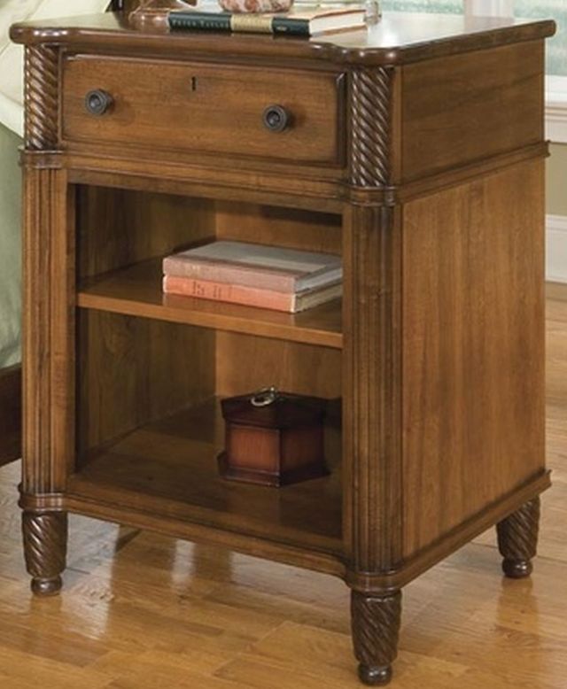 Durham Furniture George Washington Architect Barley Open Nightstand ...