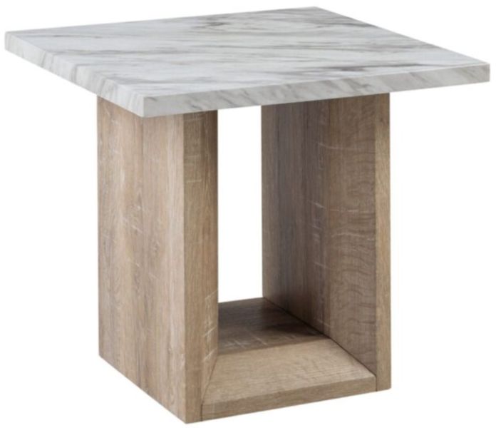 Global Furniture USA T02 Natural/White End Table | Big Sandy Superstore ...