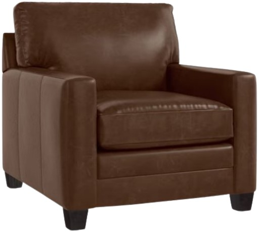 Bassett Furniture Customizable BenchMade Ladson Leather Track Arm Chair