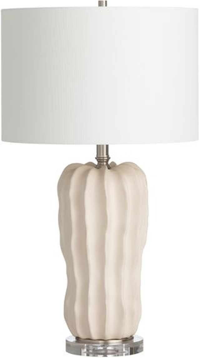 Crestview Collection Dora White Stone Table Lamp | Miskelly Furniture