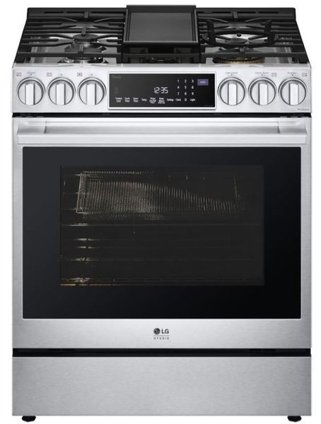 LG Studio 30" Stainless Steel Slide In Natural Gas Range | Aztec ...