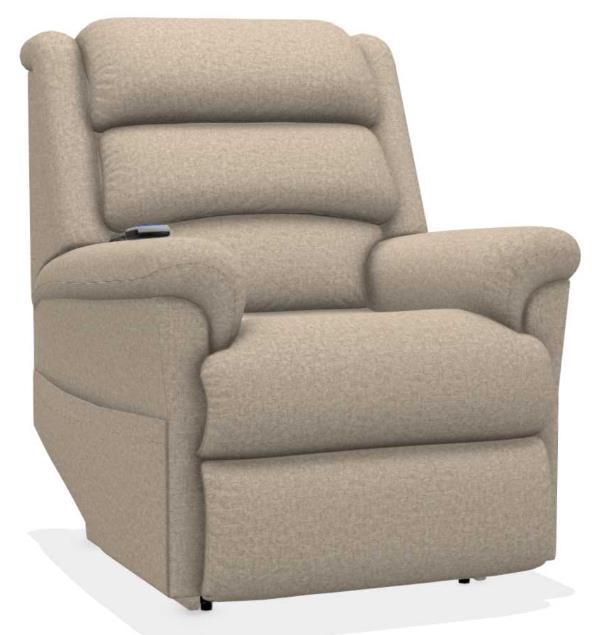 La Z Boy Astor Platinum Sand Power Lift Recliner with Headrest and Lumbar Johnson s Furniture Appliances