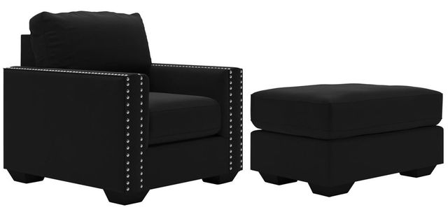 Signature Design by Ashley® Gleston 2-Piece Onyx Chair and Ottoman Set ...