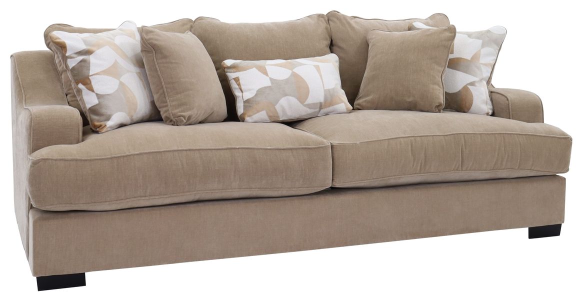 Michael Nicholas Designs Spartan Khaki Sofa | Miskelly Furniture