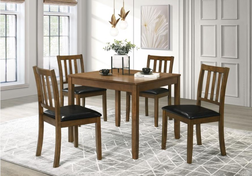 Coaster Parkwood 5 Piece Honey Brown Dining Set