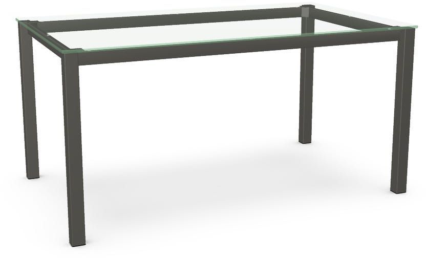 Amisco Customizable Ricard Glass Top Rectangular Table | Gould's Home ...
