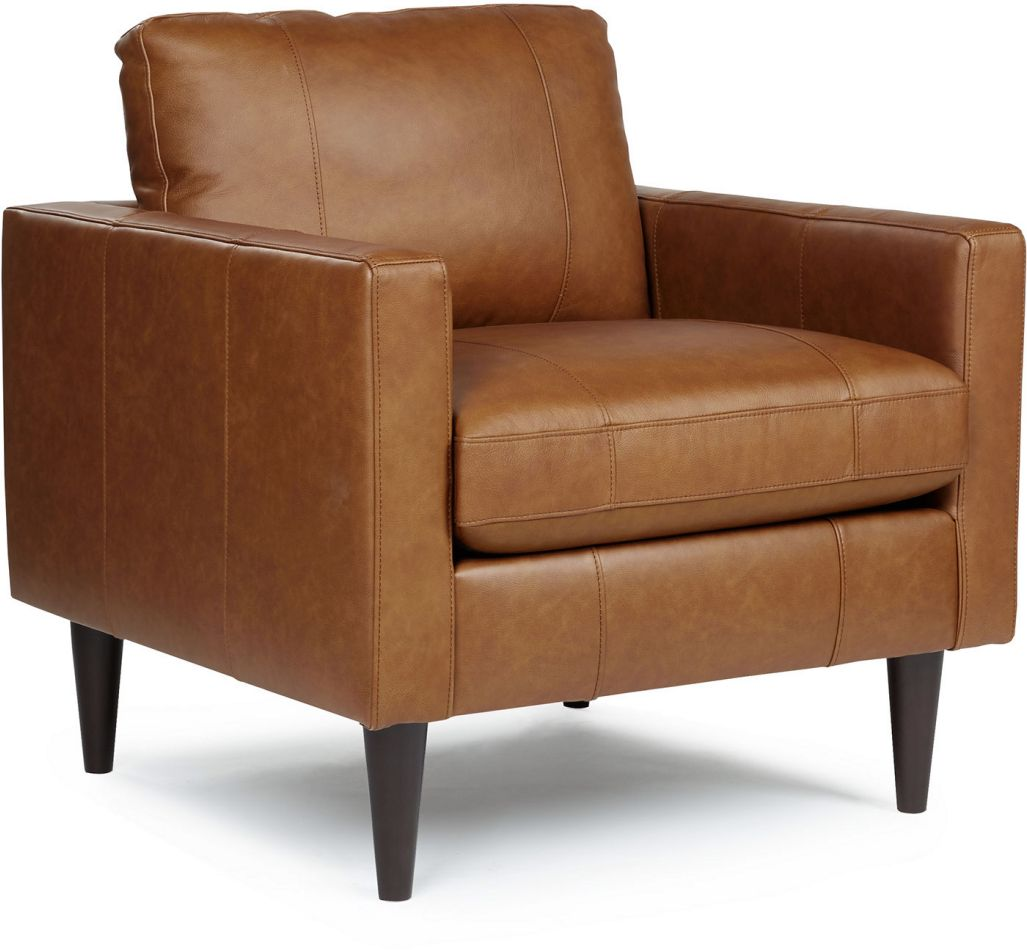 Best Home Furnishings Customizable Trafton Leather Chair and a Half