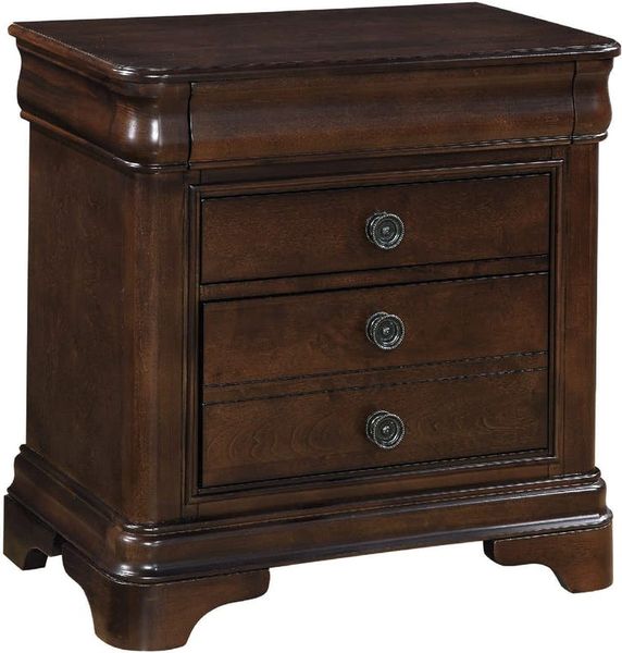 Elements International Cameron Cherry Nightstand | Lafferty's Home Center