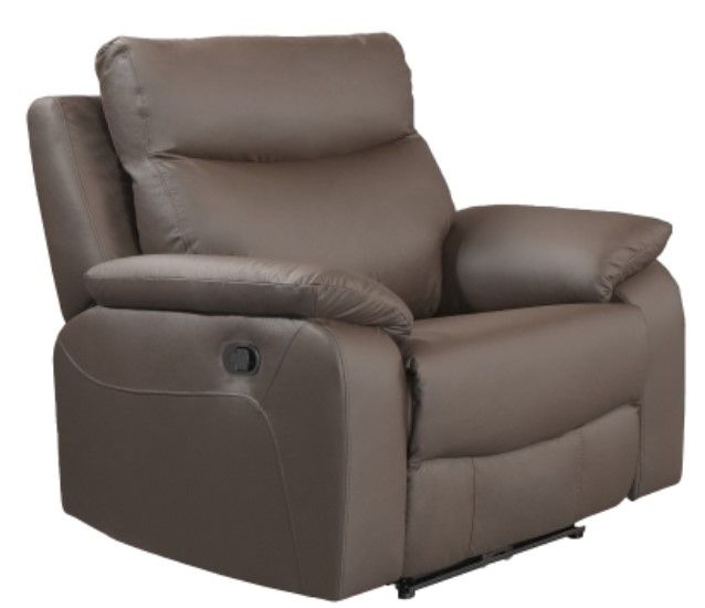 Mazin Furniture Wembley Chocolate Brown Manual Recliner Chair | Old ...