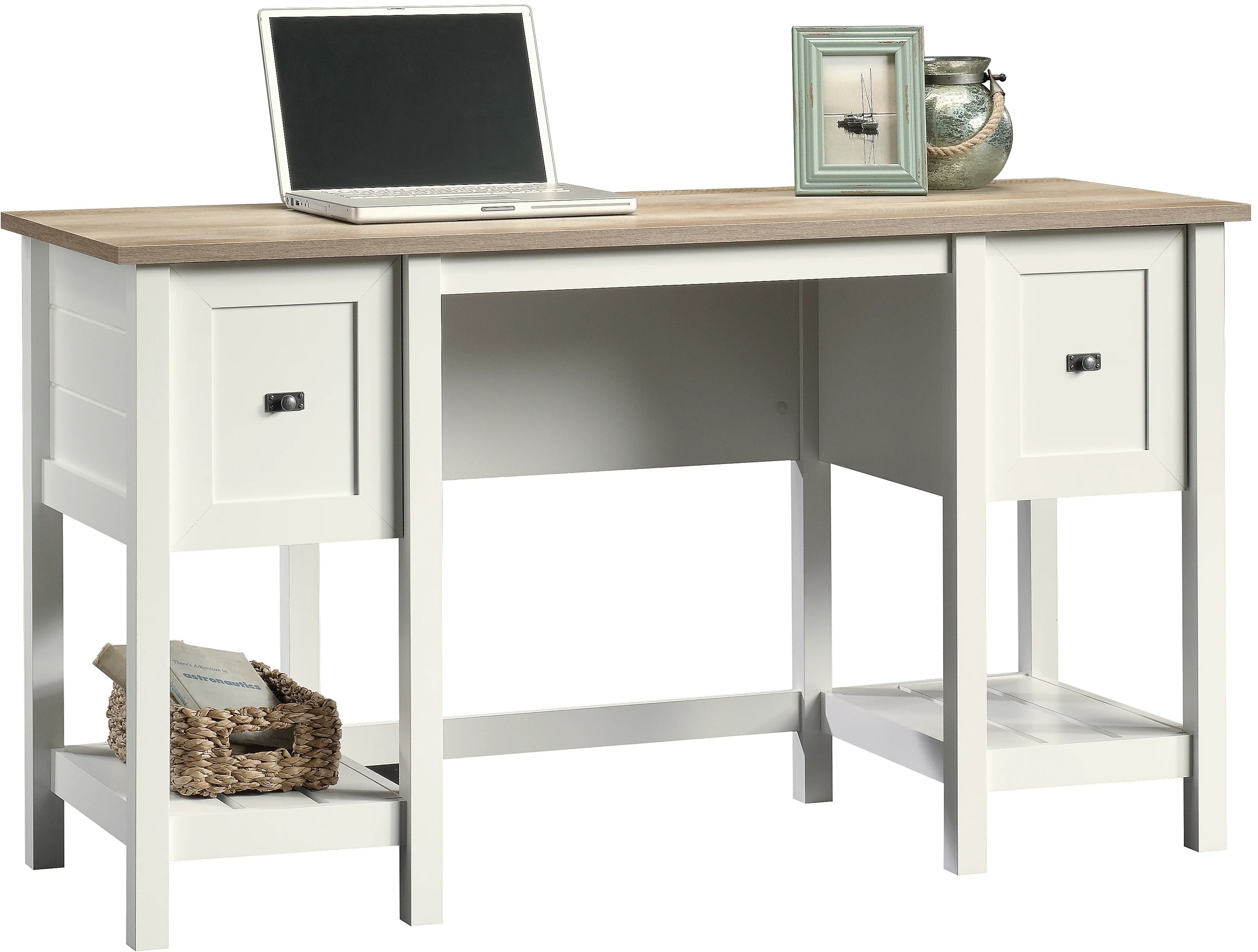 Sauder Cottage Road Soft White Desk Economy Furniture