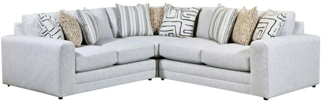 Fusion Furniture Durango Pewter 3-Piece Gray Sectional | Fischer's ...