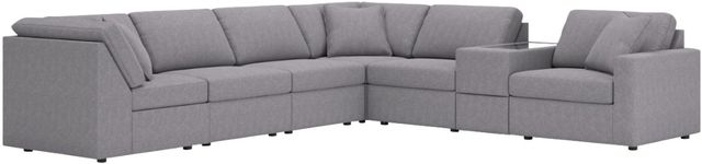 Signature Design by Ashley® Modmax 7-Piece Granite Corner Sectional ...